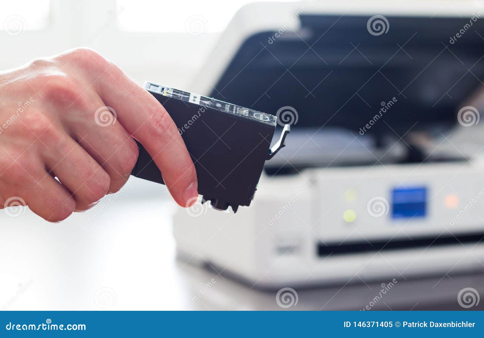 Refilling Third Party Printer Cartridges, Inkjet Stock Image - Image of ...