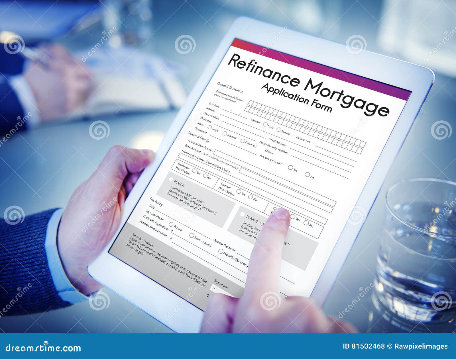 Refinance Mortgage Application Form Concept Stock Photo - Image of ...