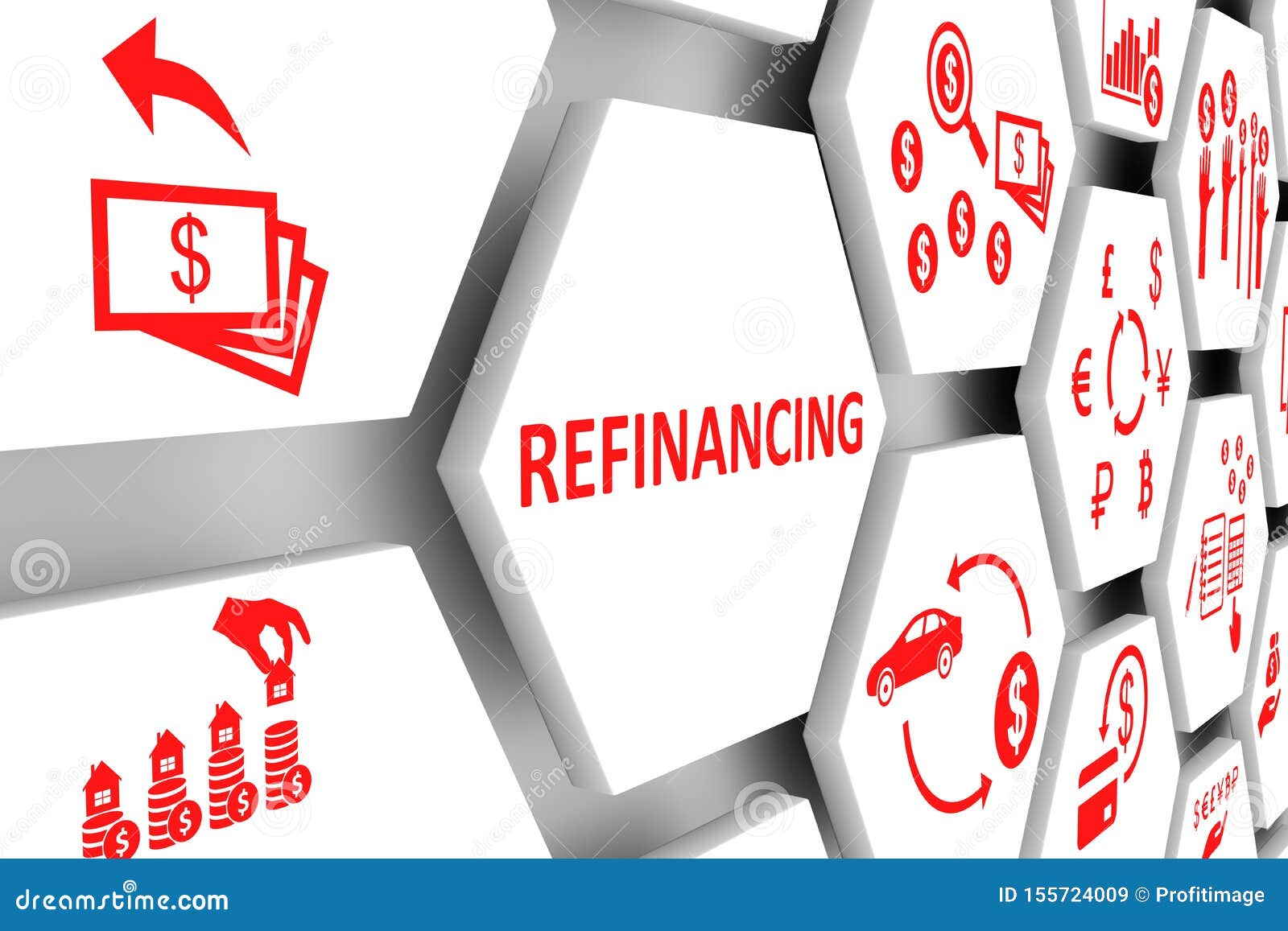 REFINANCING Concept Cell Background Stock Illustration - Illustration ...