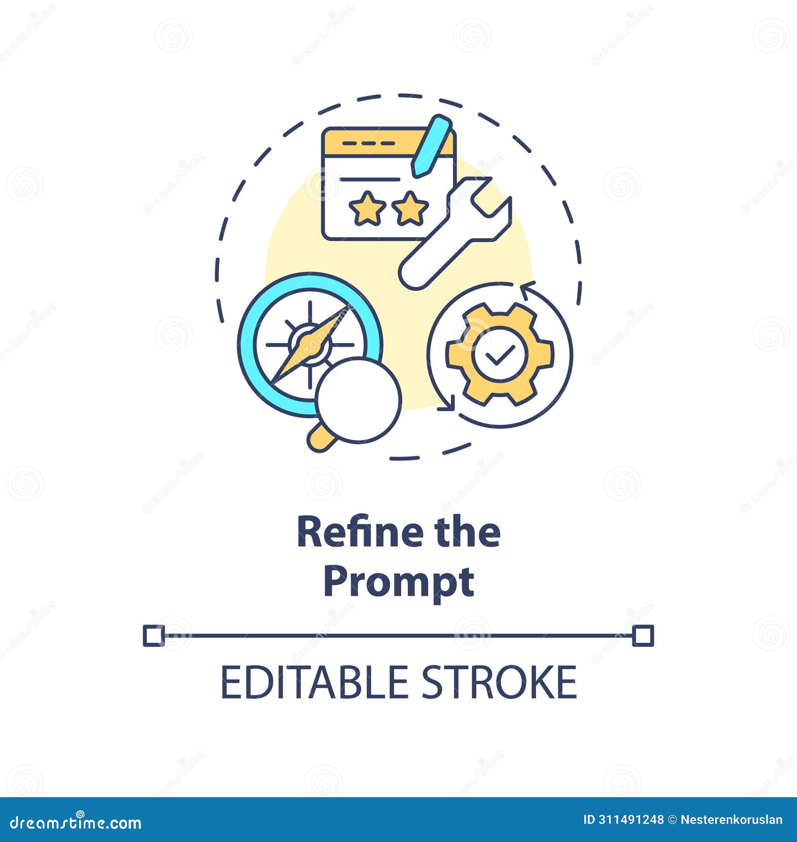 Prompt Box Icon. Trendy Modern Flat Linear Vector Prompt Box Icon On ...