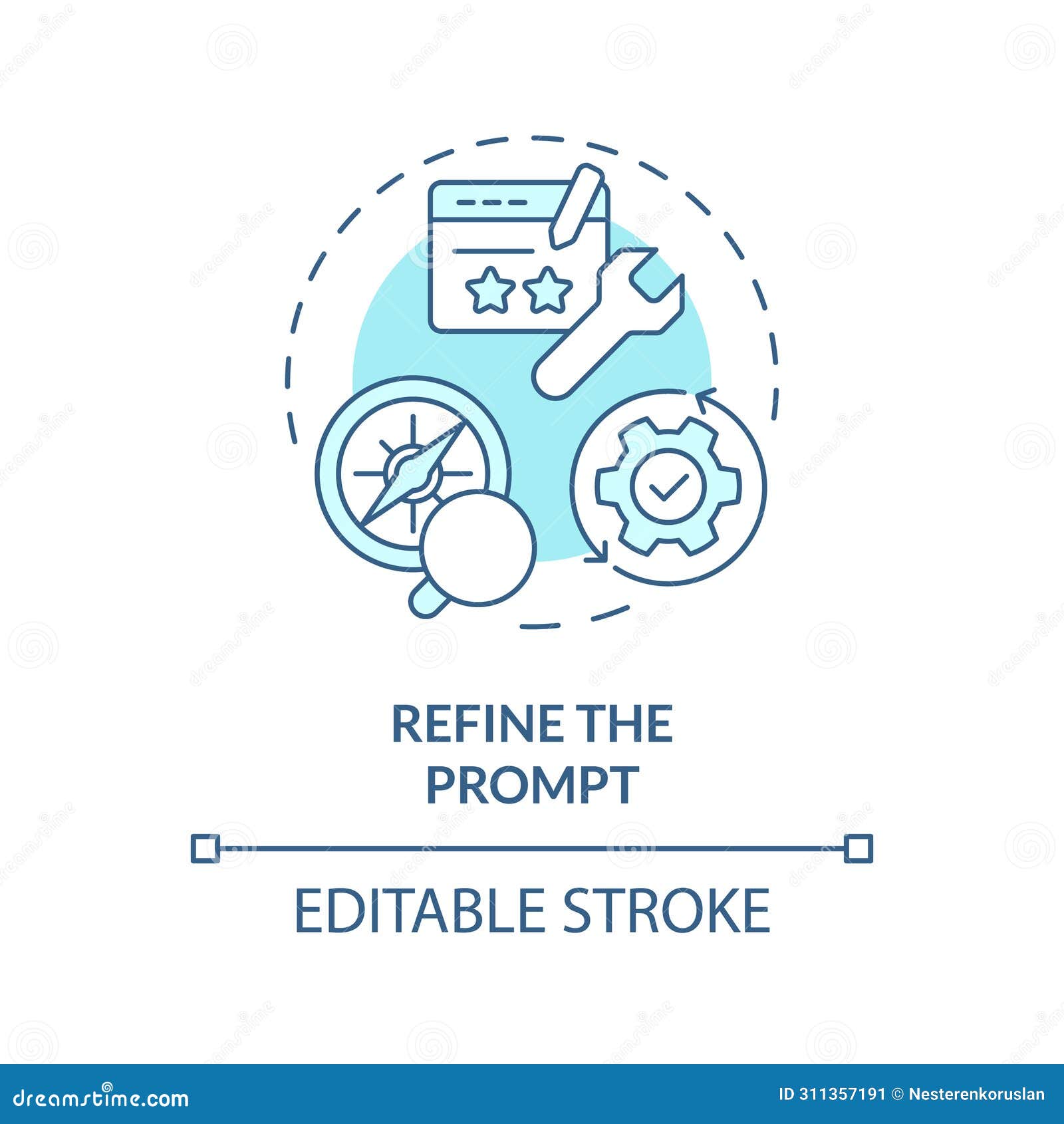 Prompt Bar Icon Illustration. AI Generator. Artificial Intelligence ...