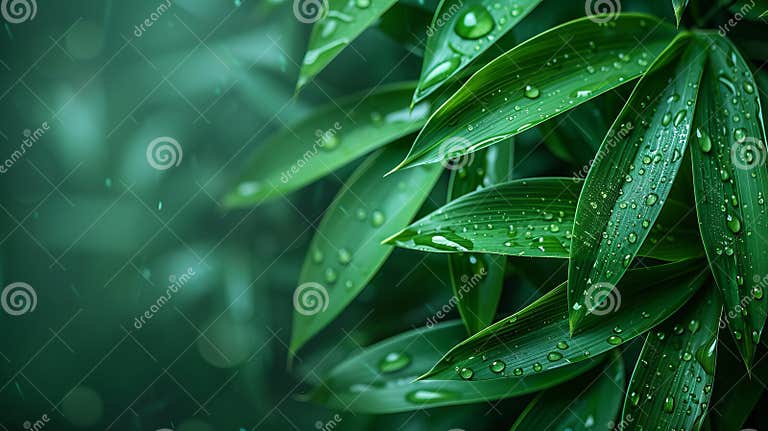 A Refined Background Featuring a Sparse Layout of Bamboo Leaves on a ...