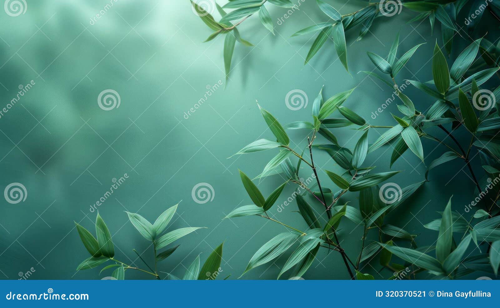 A Refined Background Featuring a Sparse Layout of Bamboo Leaves on a ...