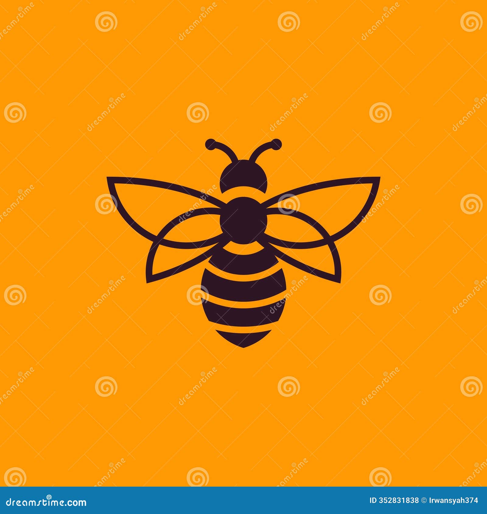 Refined Bee Logos for Elegant Designs Stock Illustration - Illustration ...