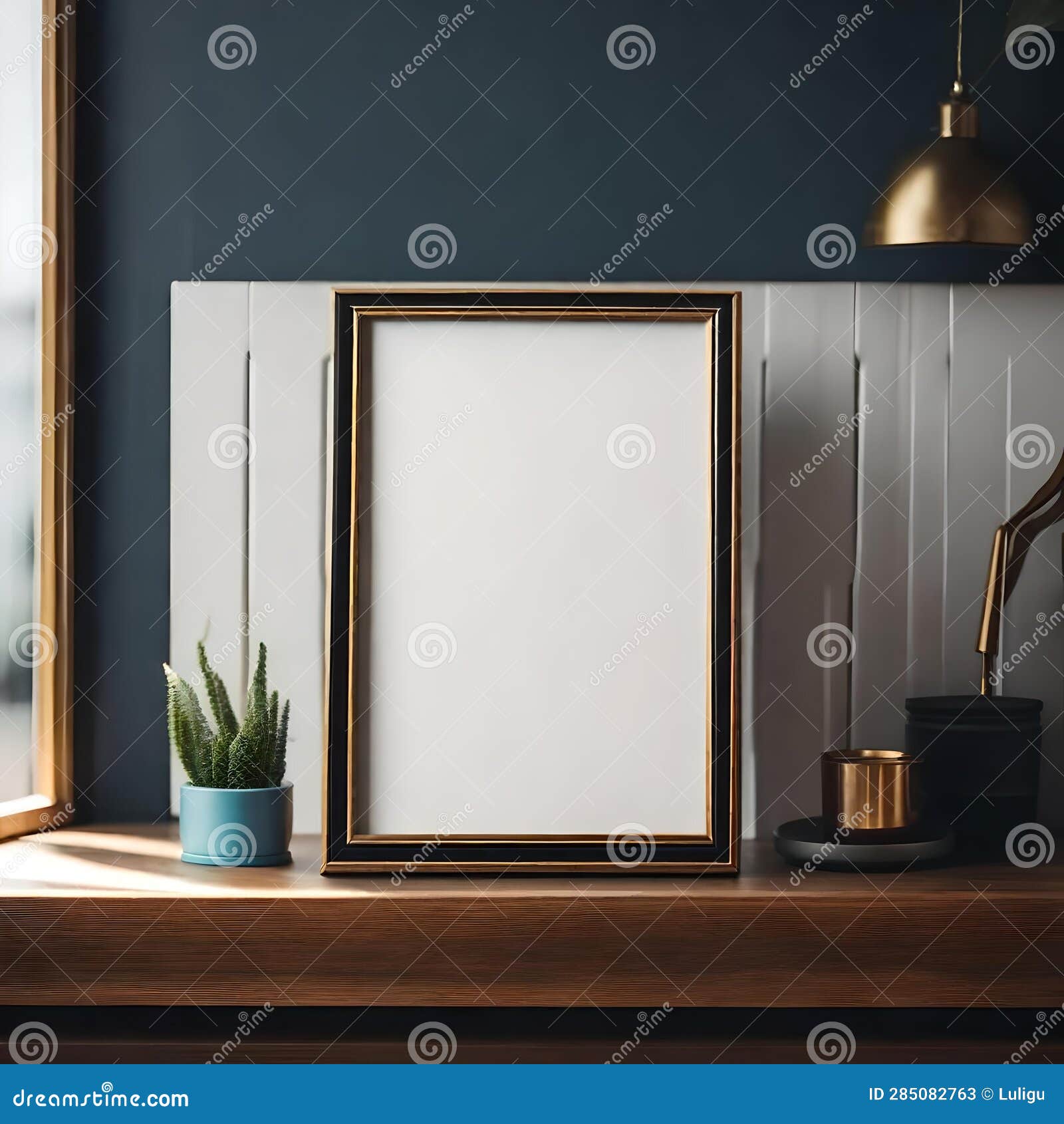 Refined Black & Gold Frame: Elegant Vertical Canvas Stock Illustration ...