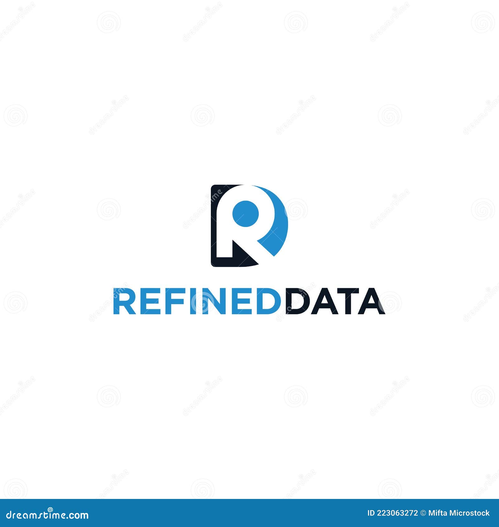 Refined Data Logo Design Template for Tecnology Stock Vector ...