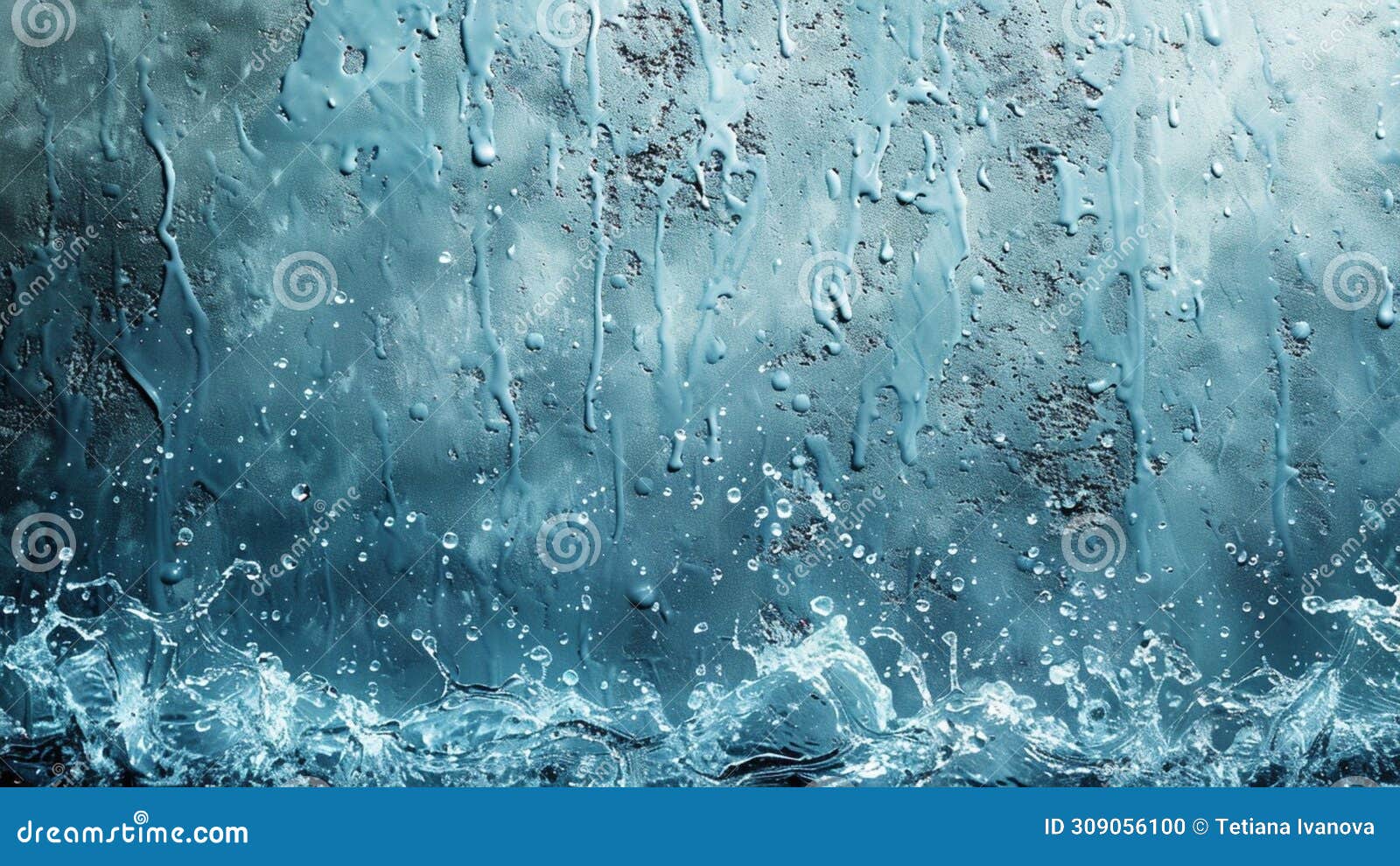 Refined Environment with Artistic Rain Elements. Stock Illustration ...