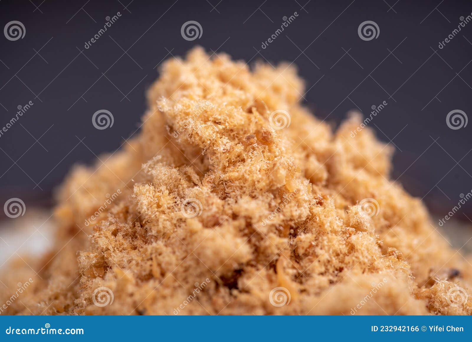 The Refined Meat Floss is in the Cup in the Dark Background Stock Photo ...