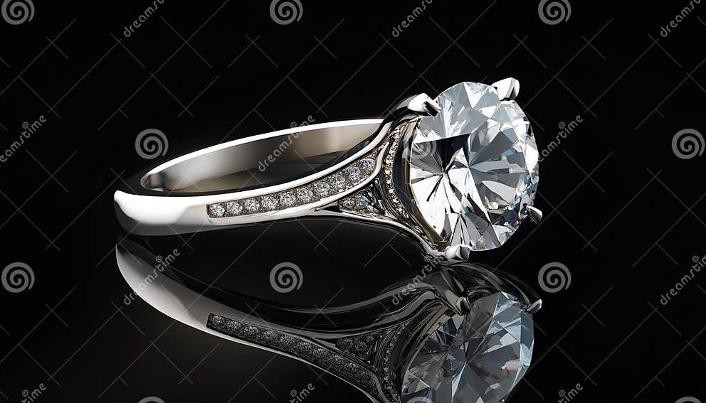 Refined Diamond Ring stock illustration. Illustration of luxury - 335444436