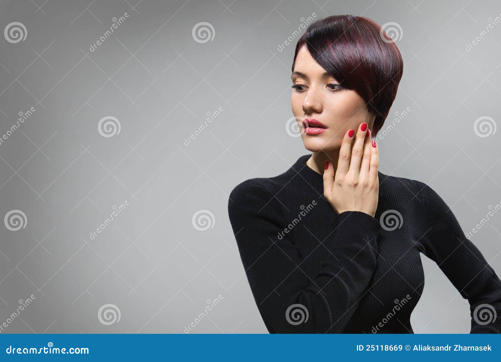 Refined Slim Model In An Elegant Pose Royalty-Free Stock Photography ...