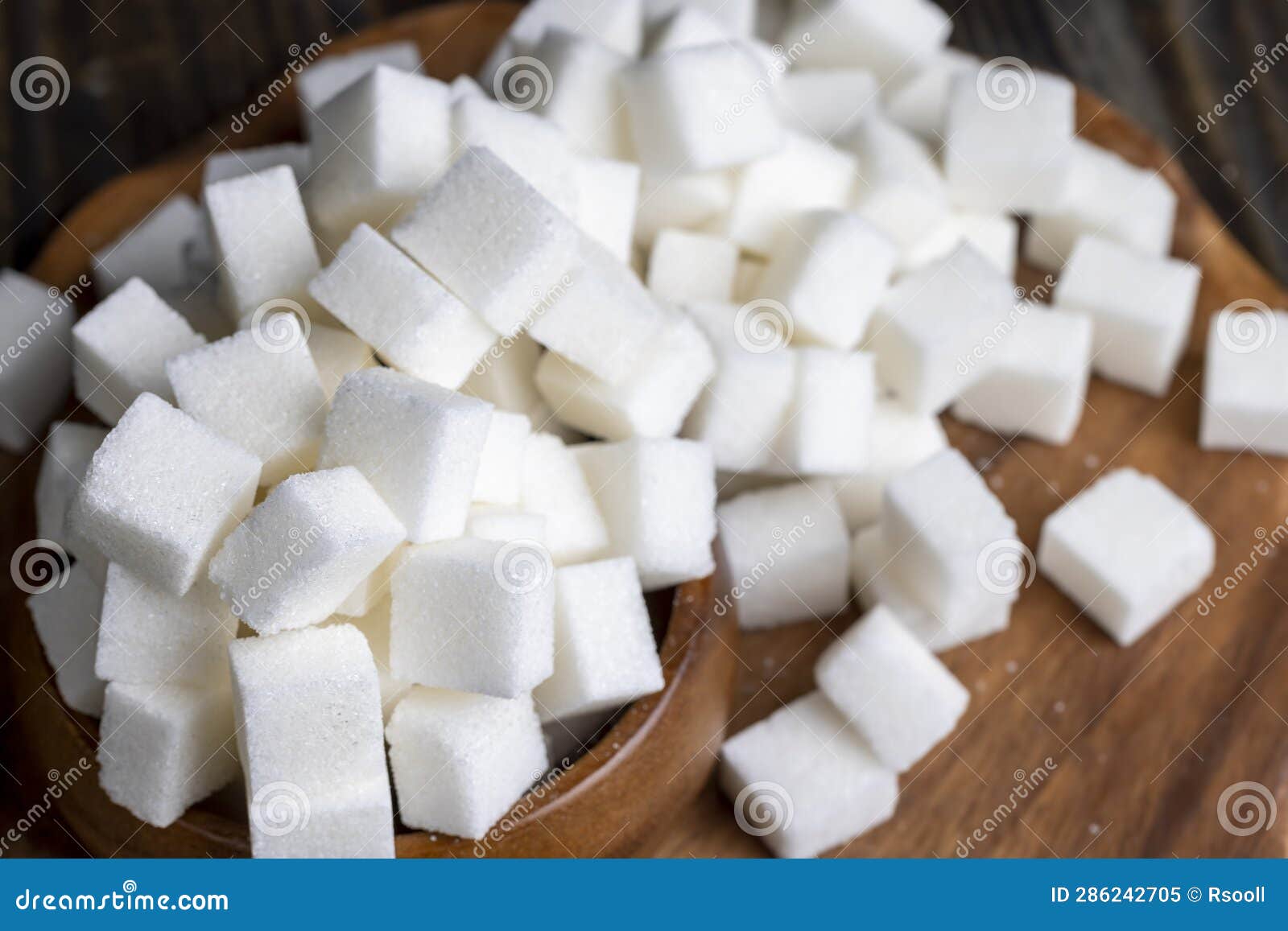 Refined White Beet Sugar, Cubes Stock Image - Image of sweetener, table ...