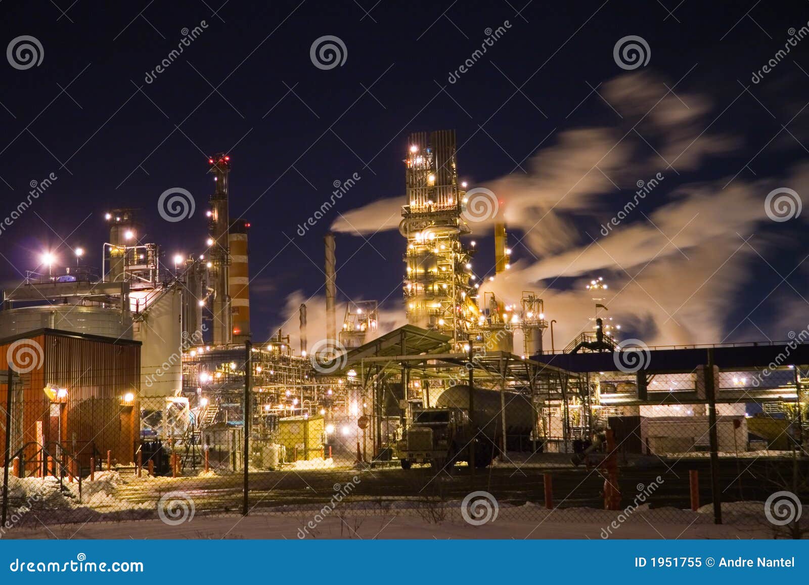 Refinery stock image. Image of complex, plant, light, illuminated - 1951755