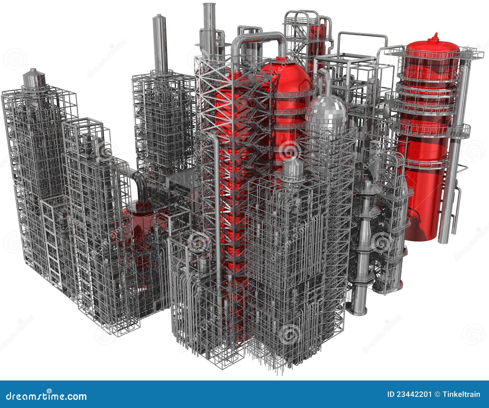 Refinery stock illustration. Illustration of engineering - 23442201