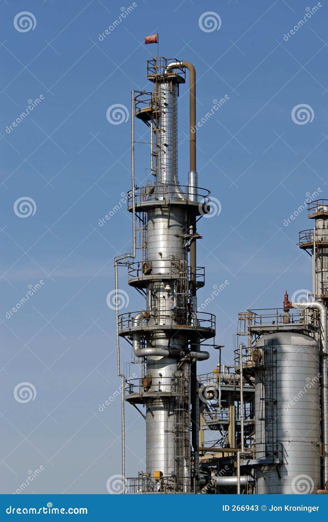 Refinery stock image. Image of petroleum, tower, cracker - 266943