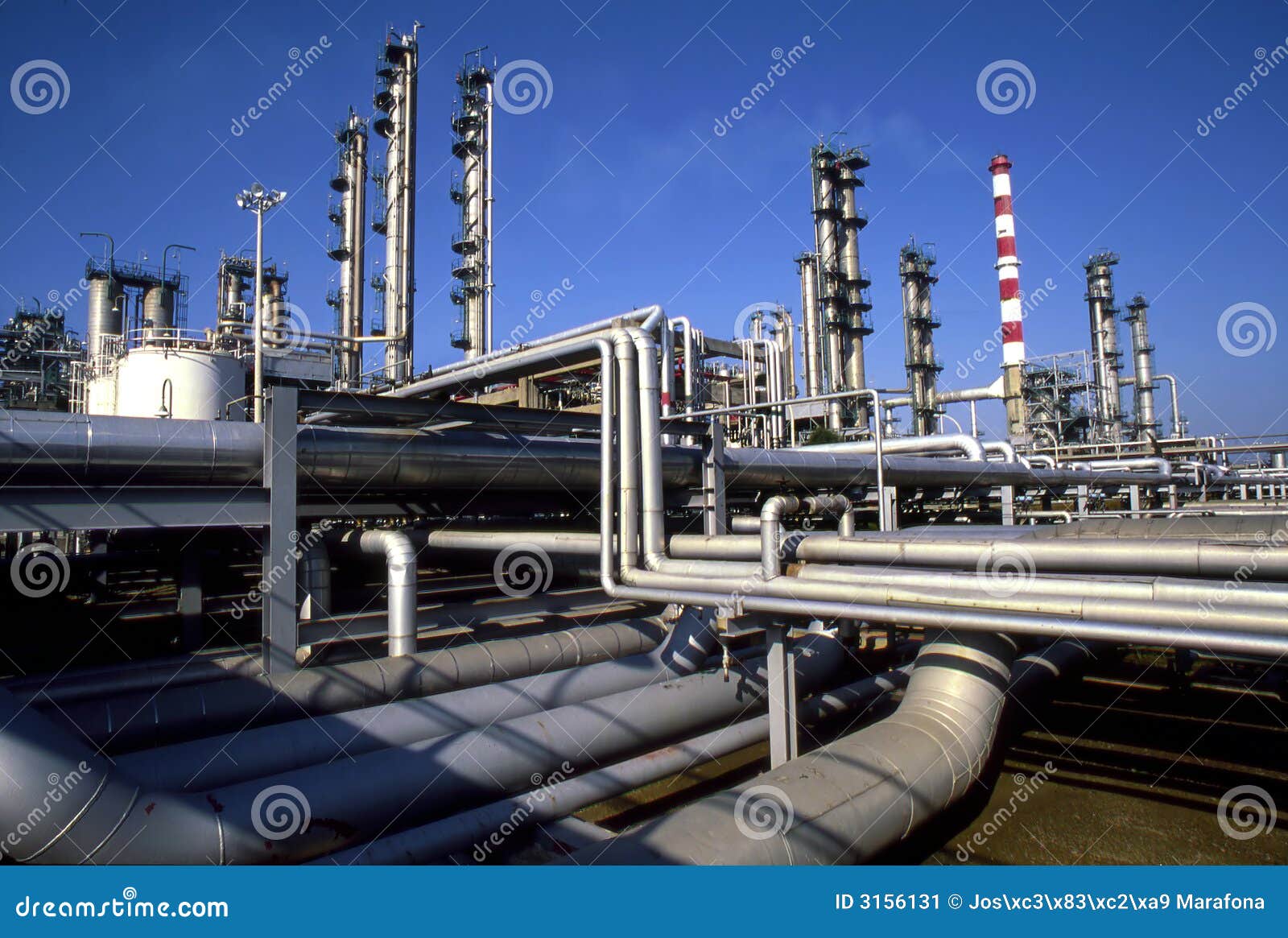 Refinery stock image. Image of stack, equipment, boiler - 3156131
