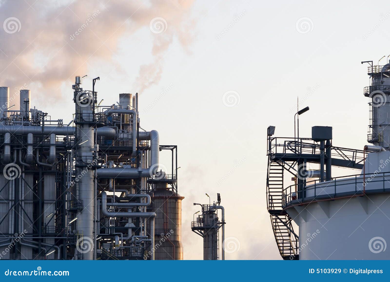 Refinery stock image. Image of heating, environment, crude - 5103929
