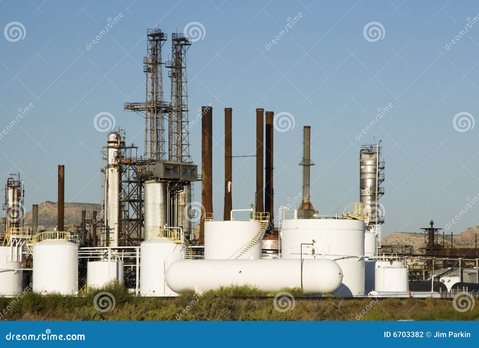 Refinery stock photo. Image of production, refining, towers - 6703382
