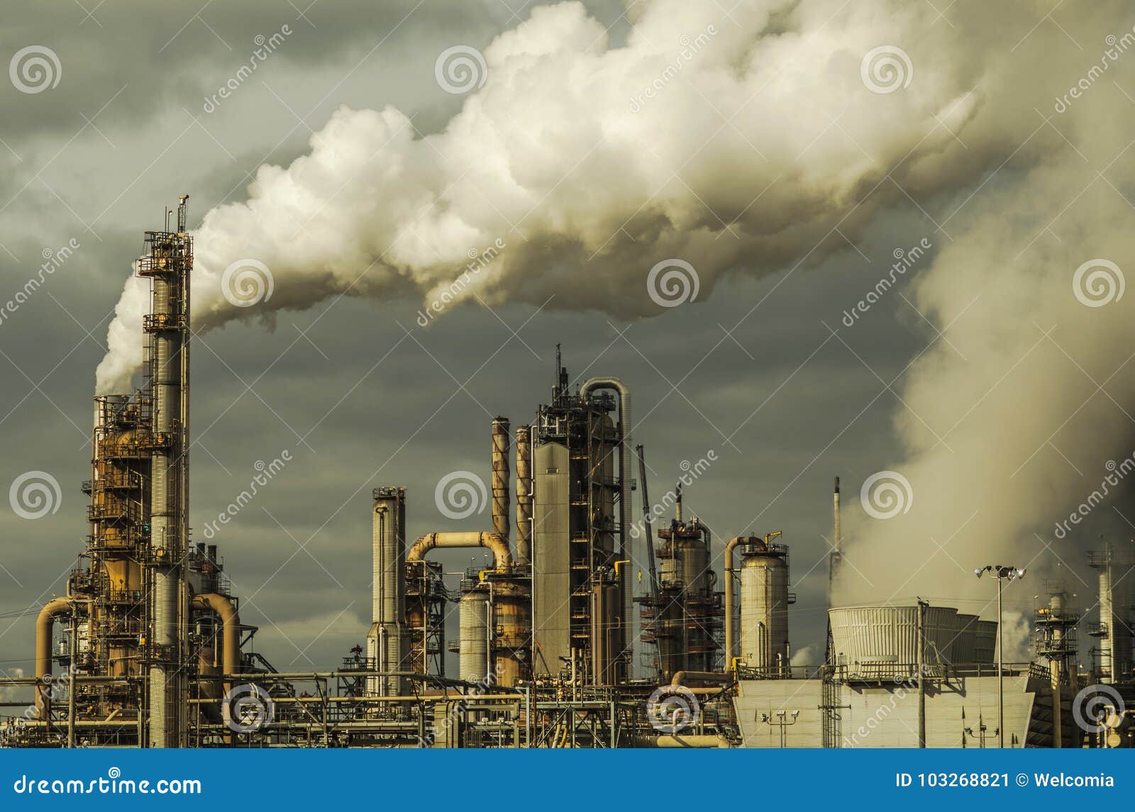 Refinery Air Pollution stock image. Image of refinery - 103268821