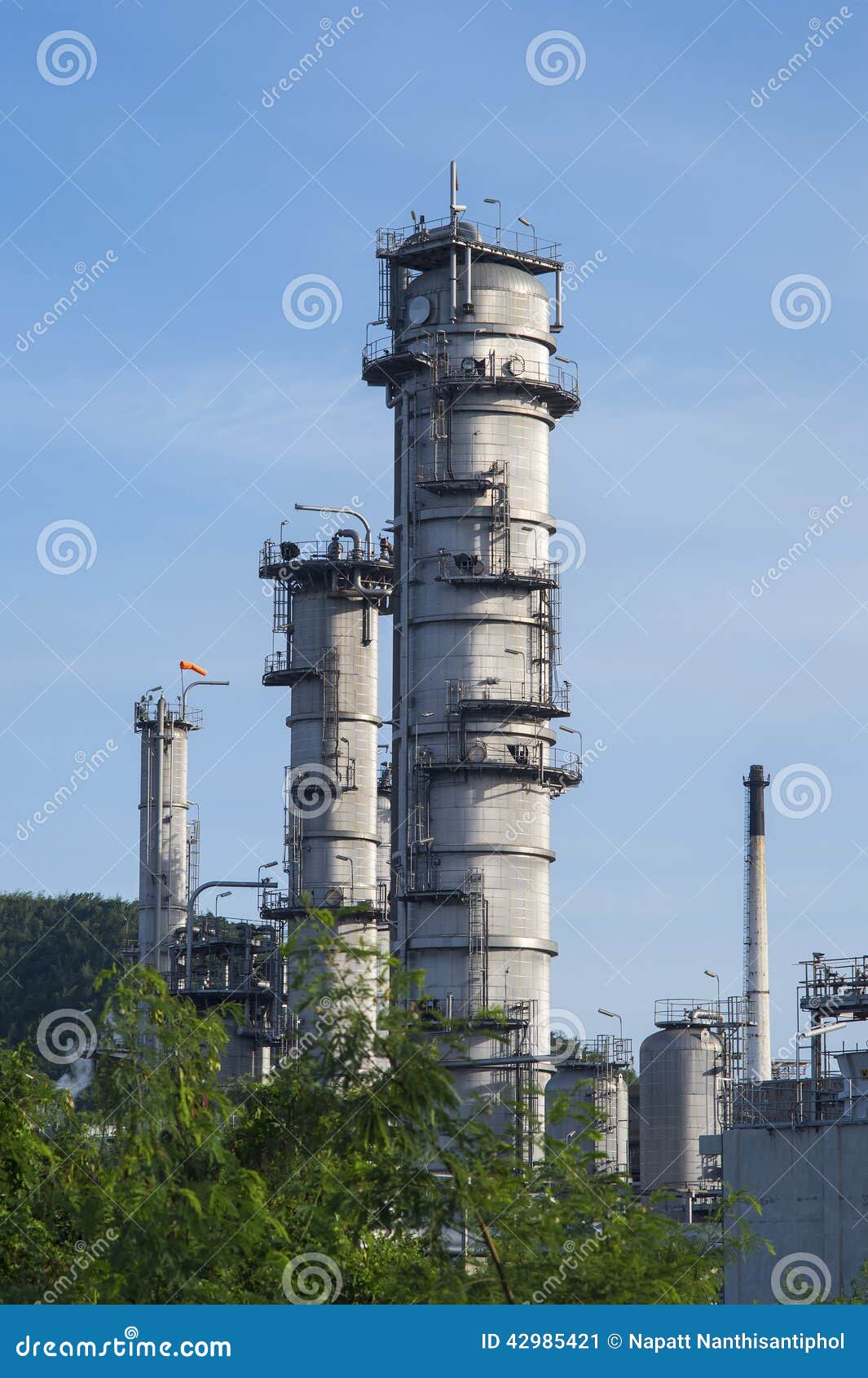 Refinery stock image. Image of blue, petrol, industrial - 42985421