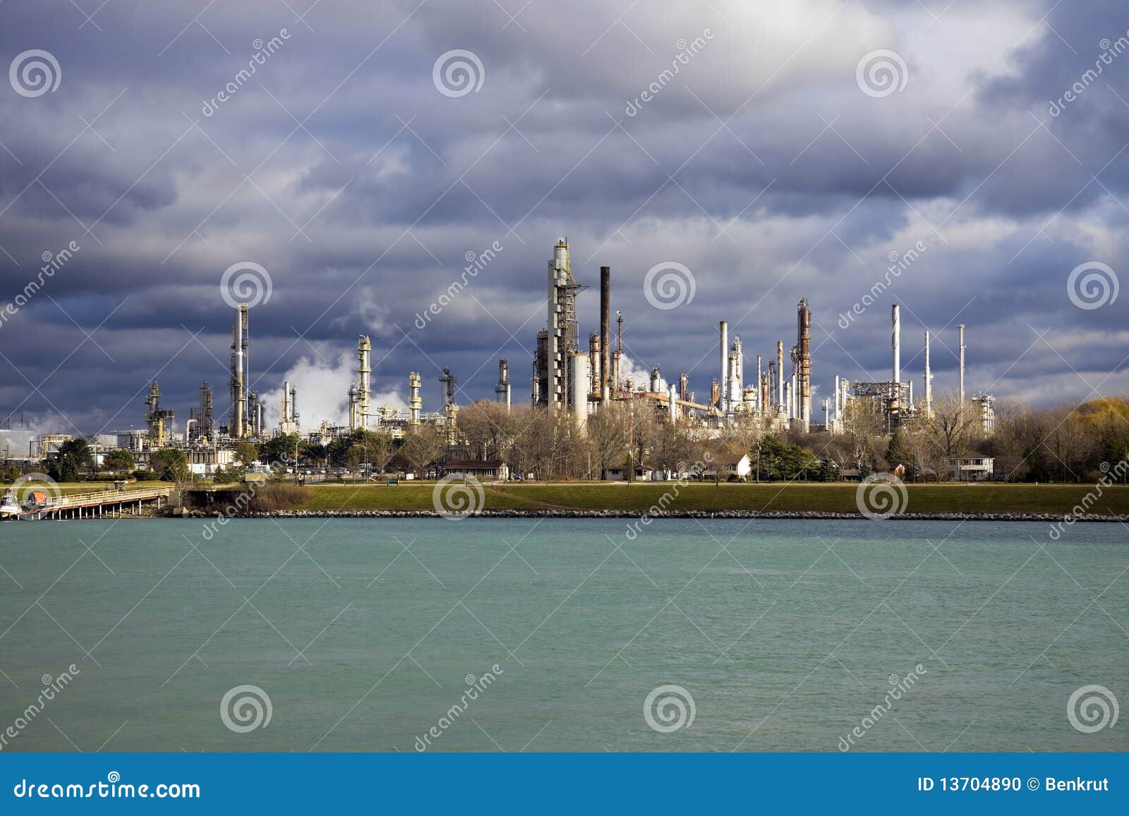 Refinery in Canada stock photo. Image of morning, chimney - 13704890