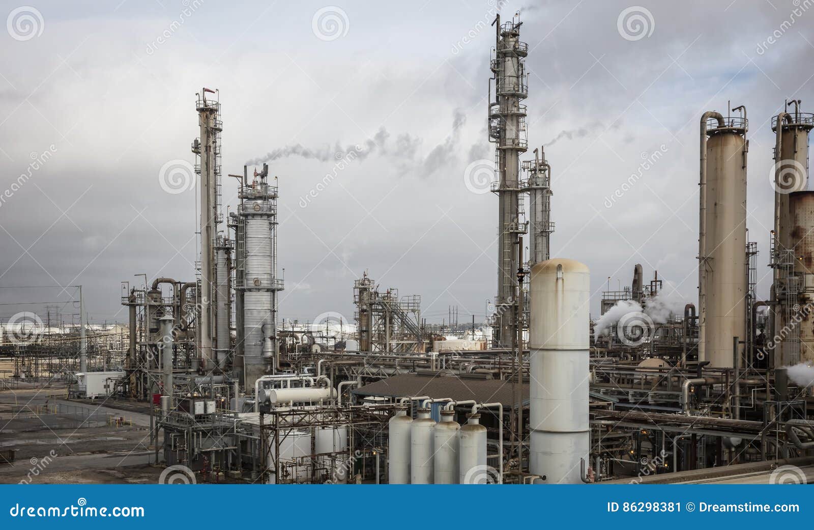 Refinery or Chemical Plant Process Unit and Equipment Stock Image ...