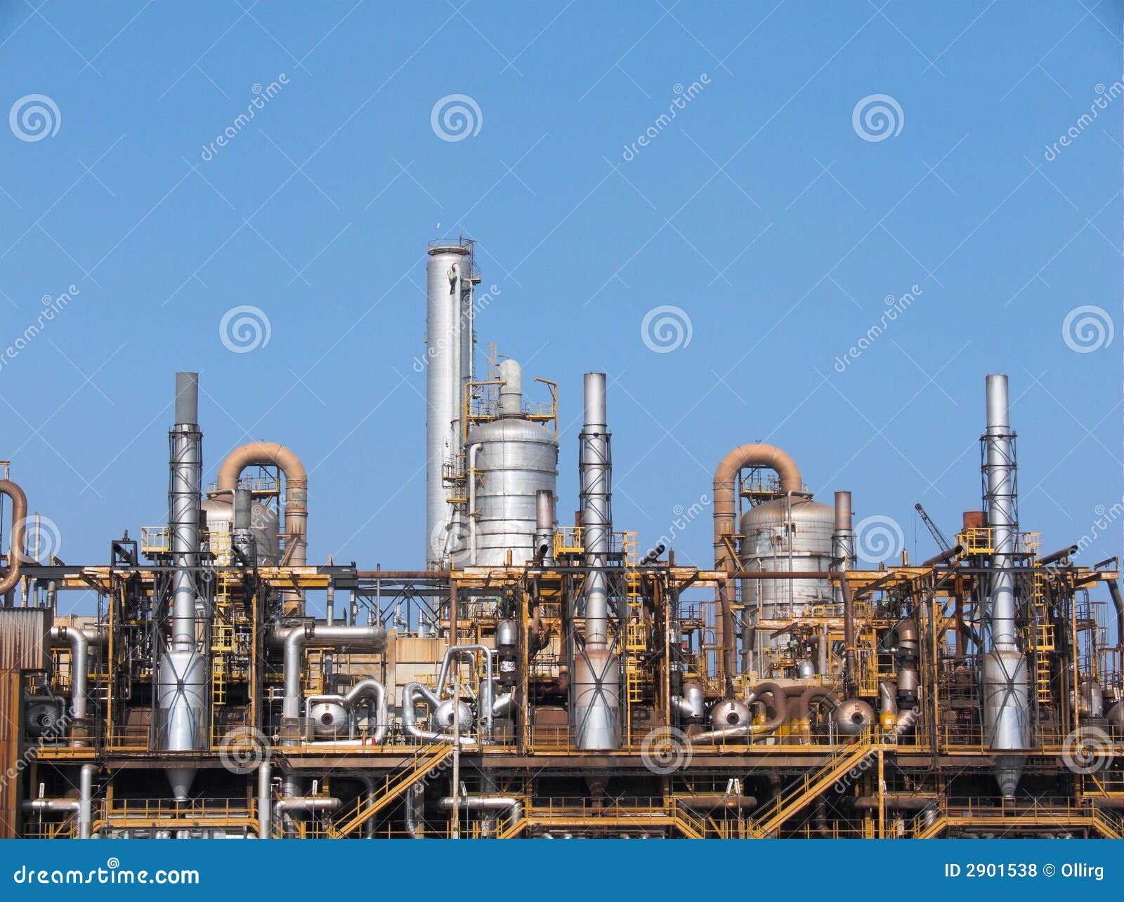 Refinery chimneys stock photo. Image of smoke, gasoline - 2901538