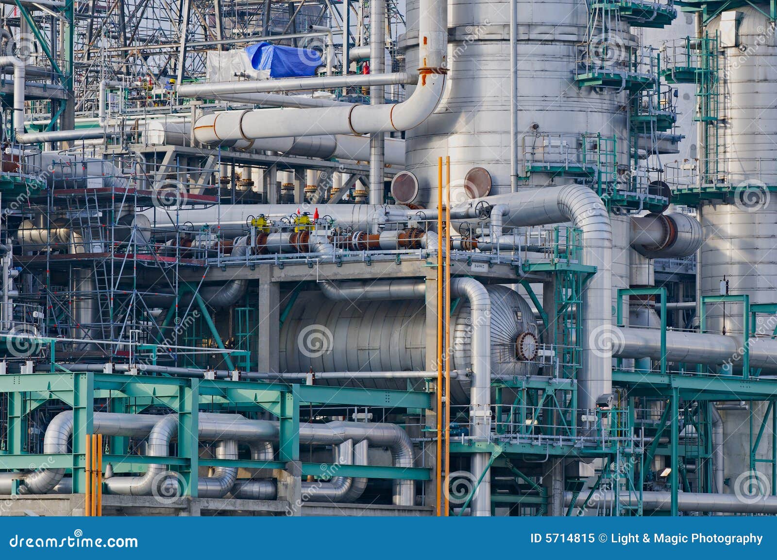 Refinery Details in the Port of Rotterdam Stock Image - Image of green ...