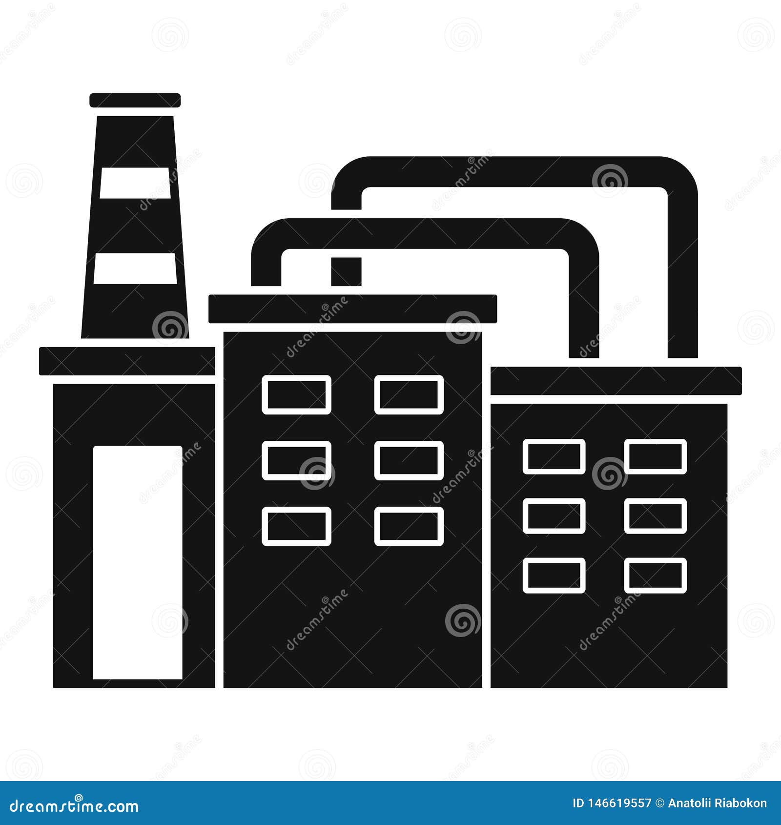 Refinery Factory Icon, Simple Style Stock Vector - Illustration of ...