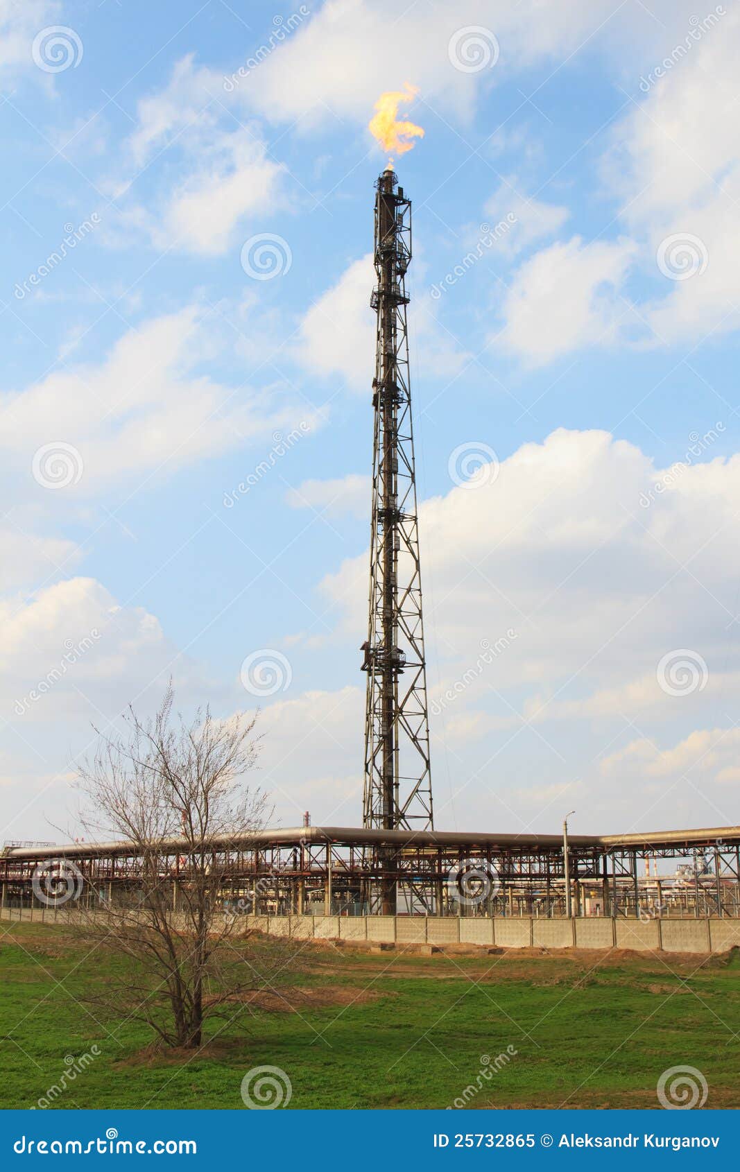 Refinery Fire Fighting Fire Monitor Royalty-Free Stock Image ...