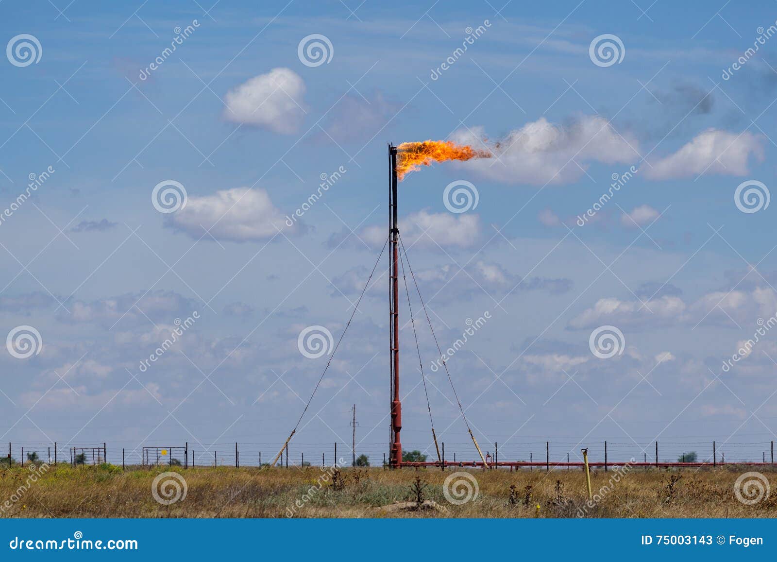 Refinery fire gas torch stock image. Image of technology - 75003143