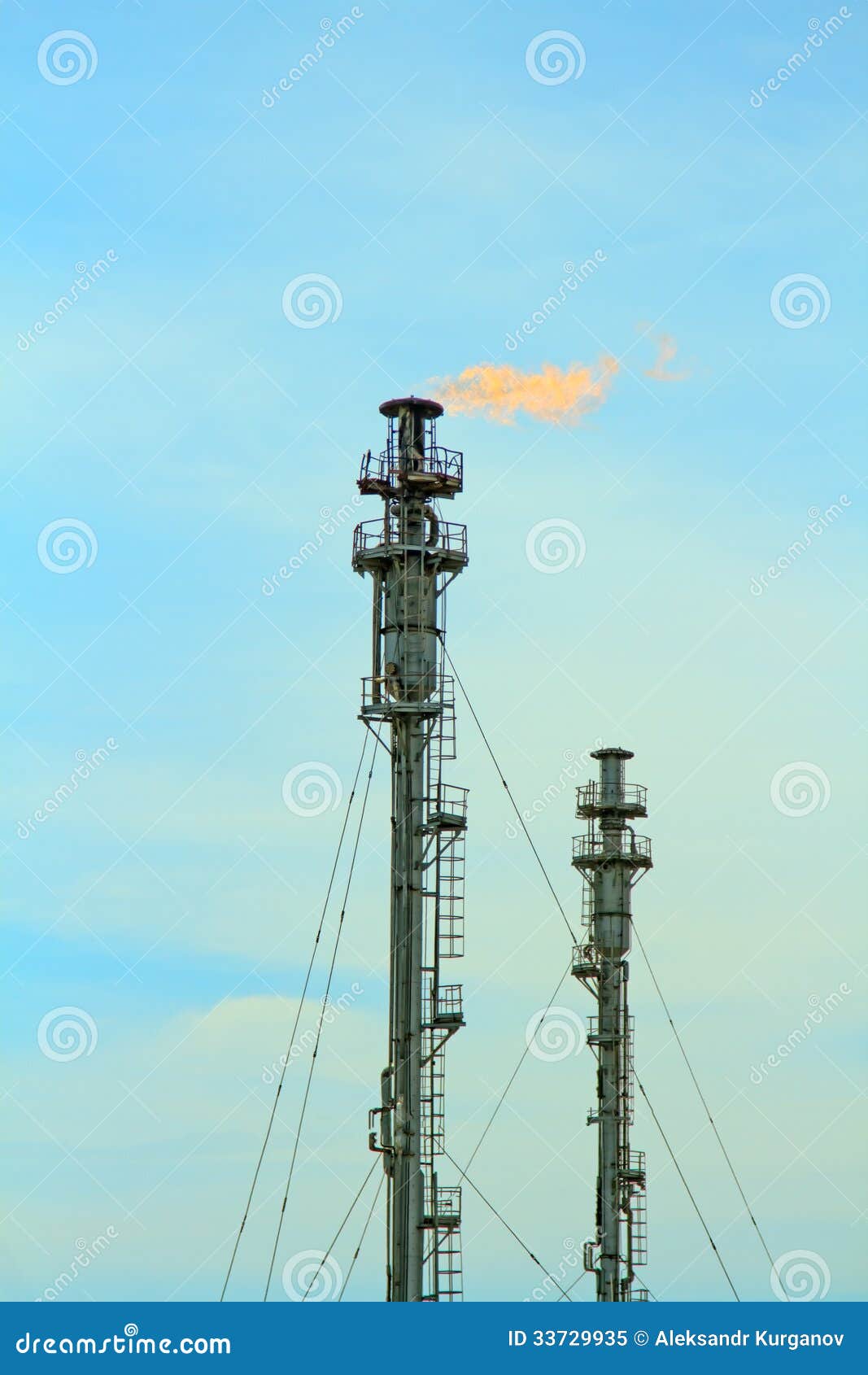 Refinery Fire Fighting Fire Monitor Royalty-Free Stock Image ...