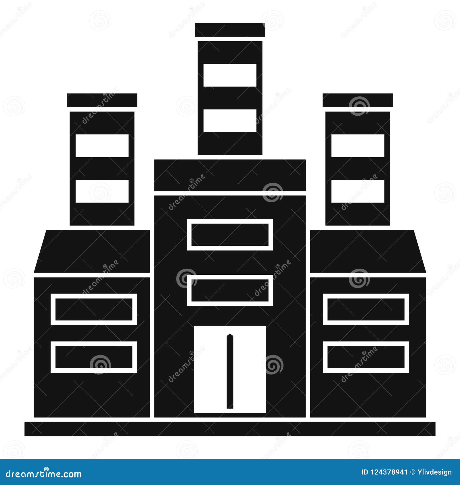 Refinery Icon, Simple Style Stock Illustration - Illustration of icon ...