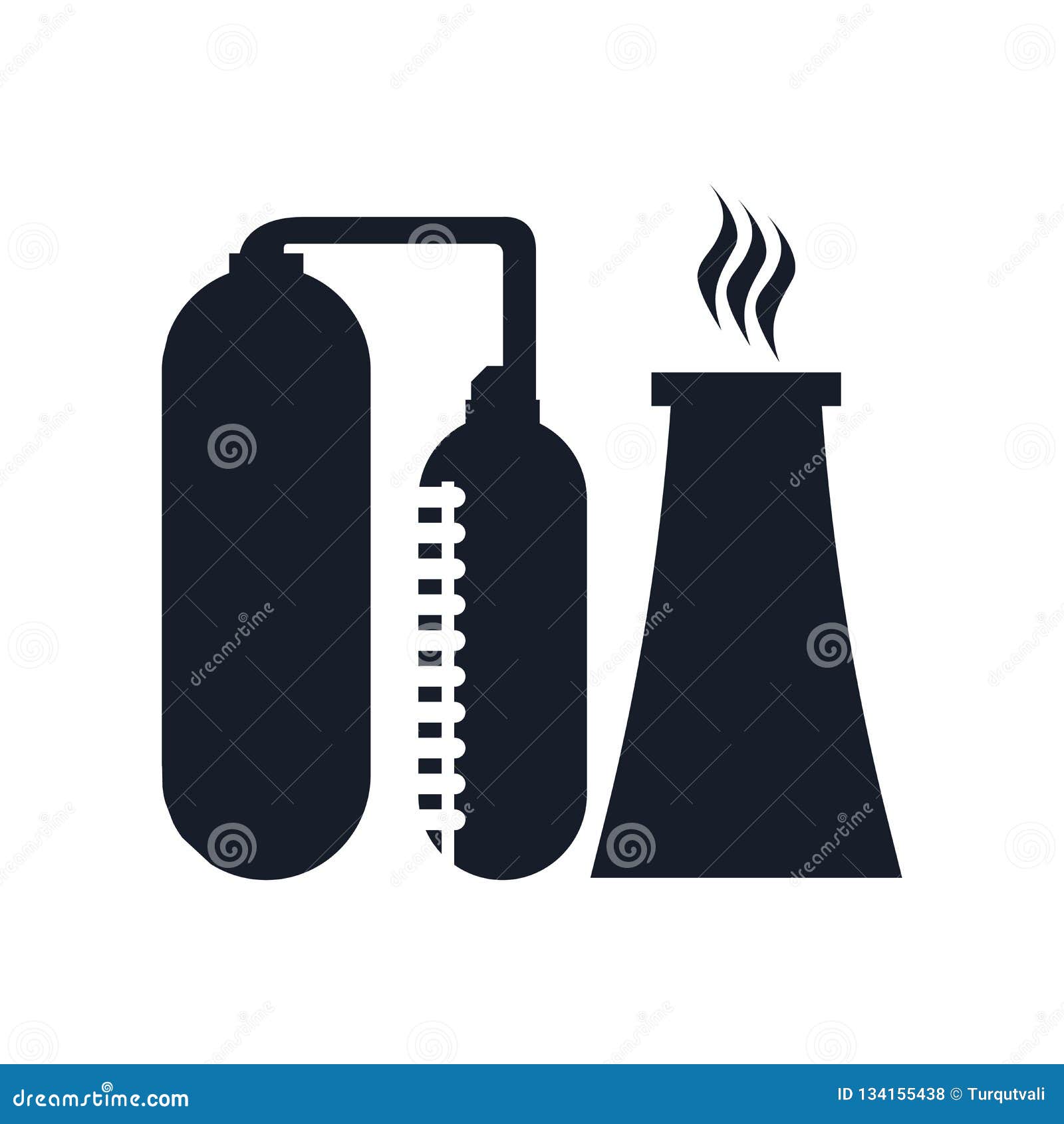 Refinery Icon Vector Sign and Symbol Isolated on White Background ...
