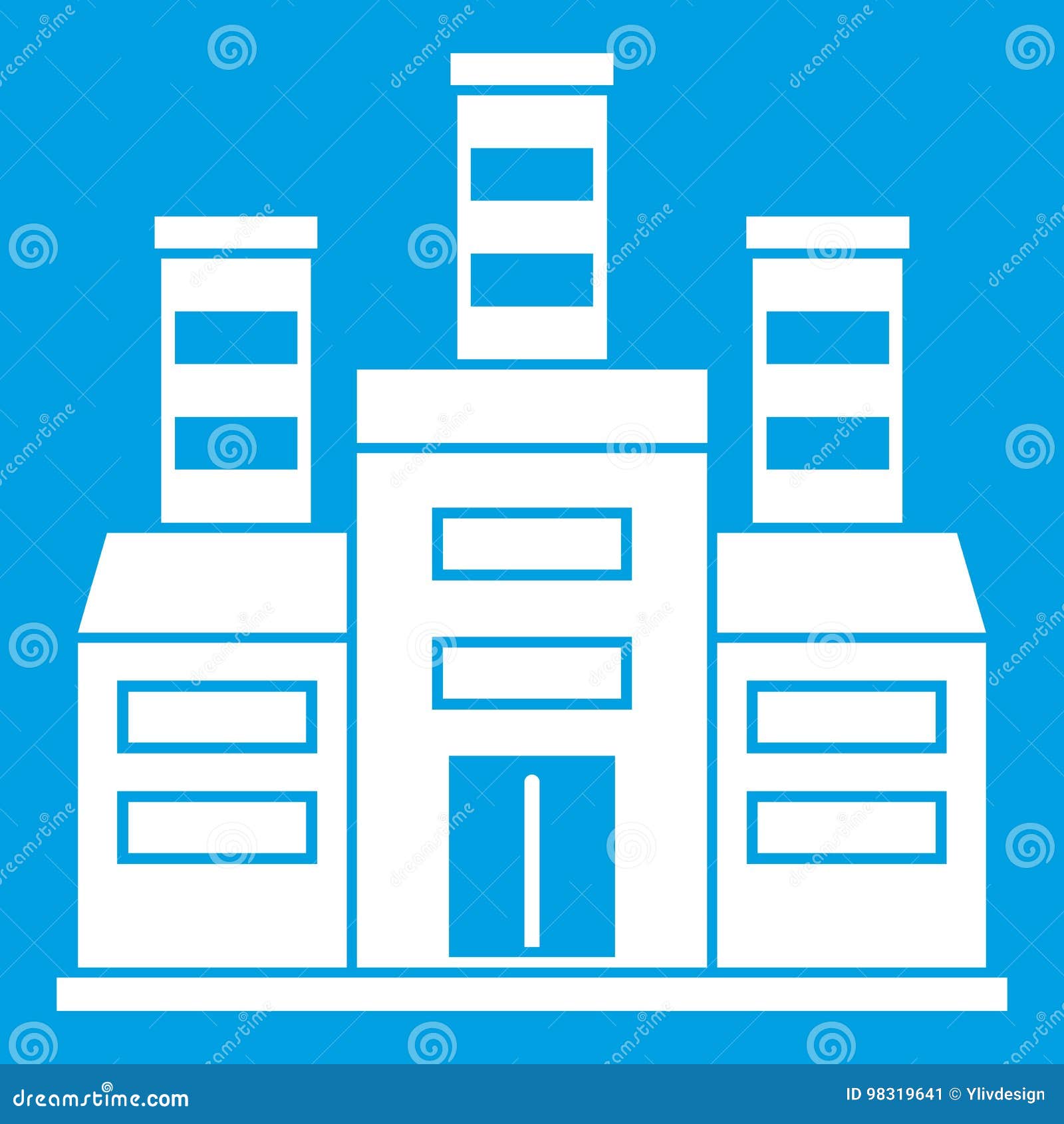 Refinery icon white stock vector. Illustration of blue - 98319641