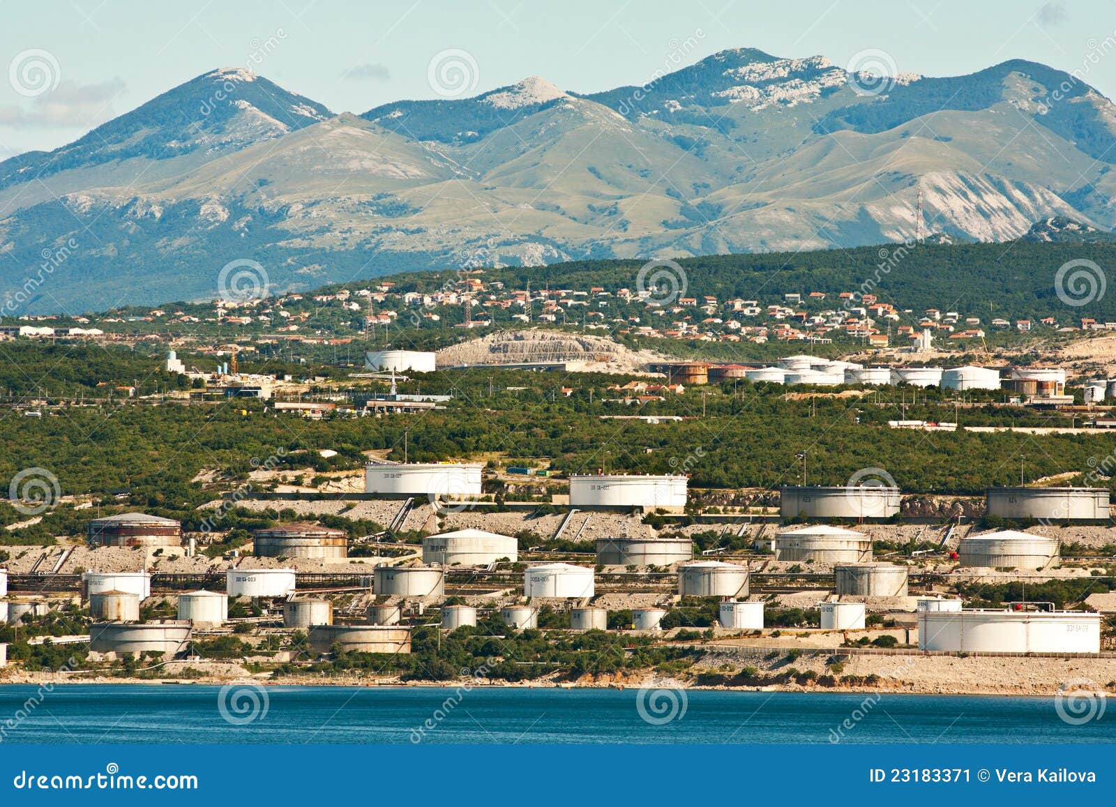 The refinery near Rijeka stock image. Image of rijeka - 23183371