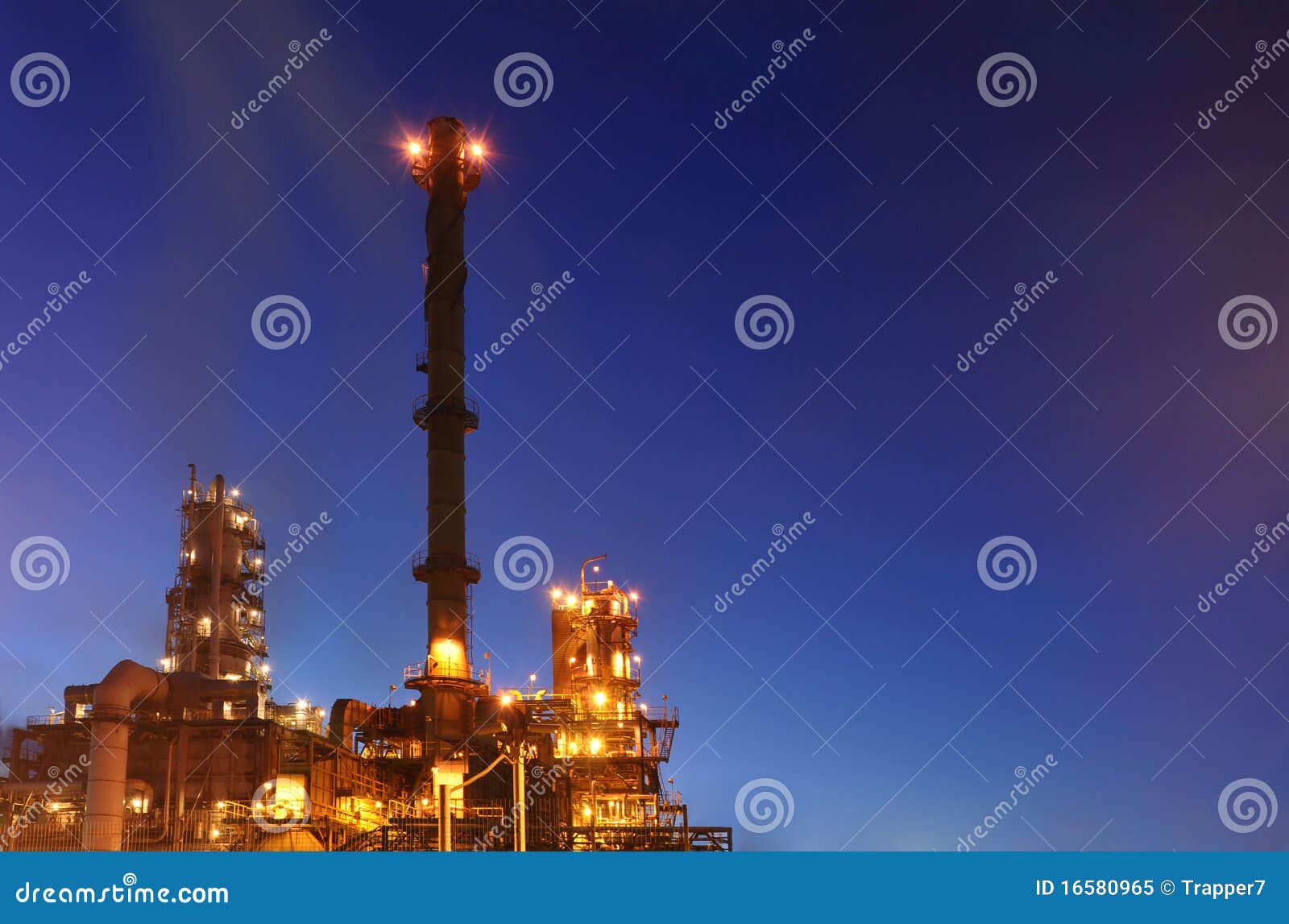 Refinery. Night. stock image. Image of distill, chimney - 16580965