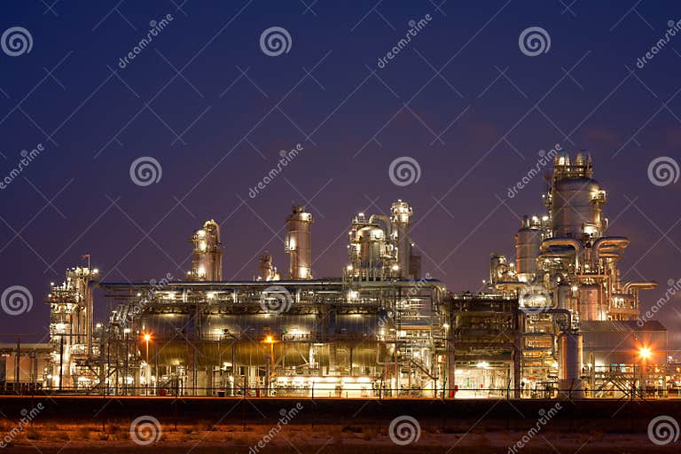 Refinery at night stock photo. Image of dioxin, night - 21808070