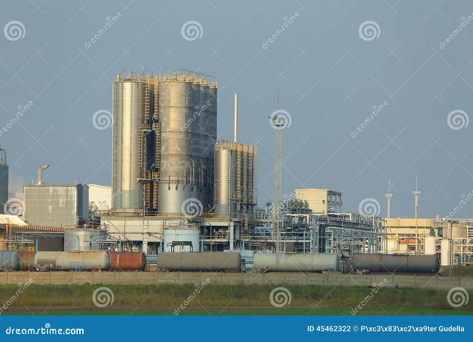Refinery stock photo. Image of evening, gasoline, building - 45462322