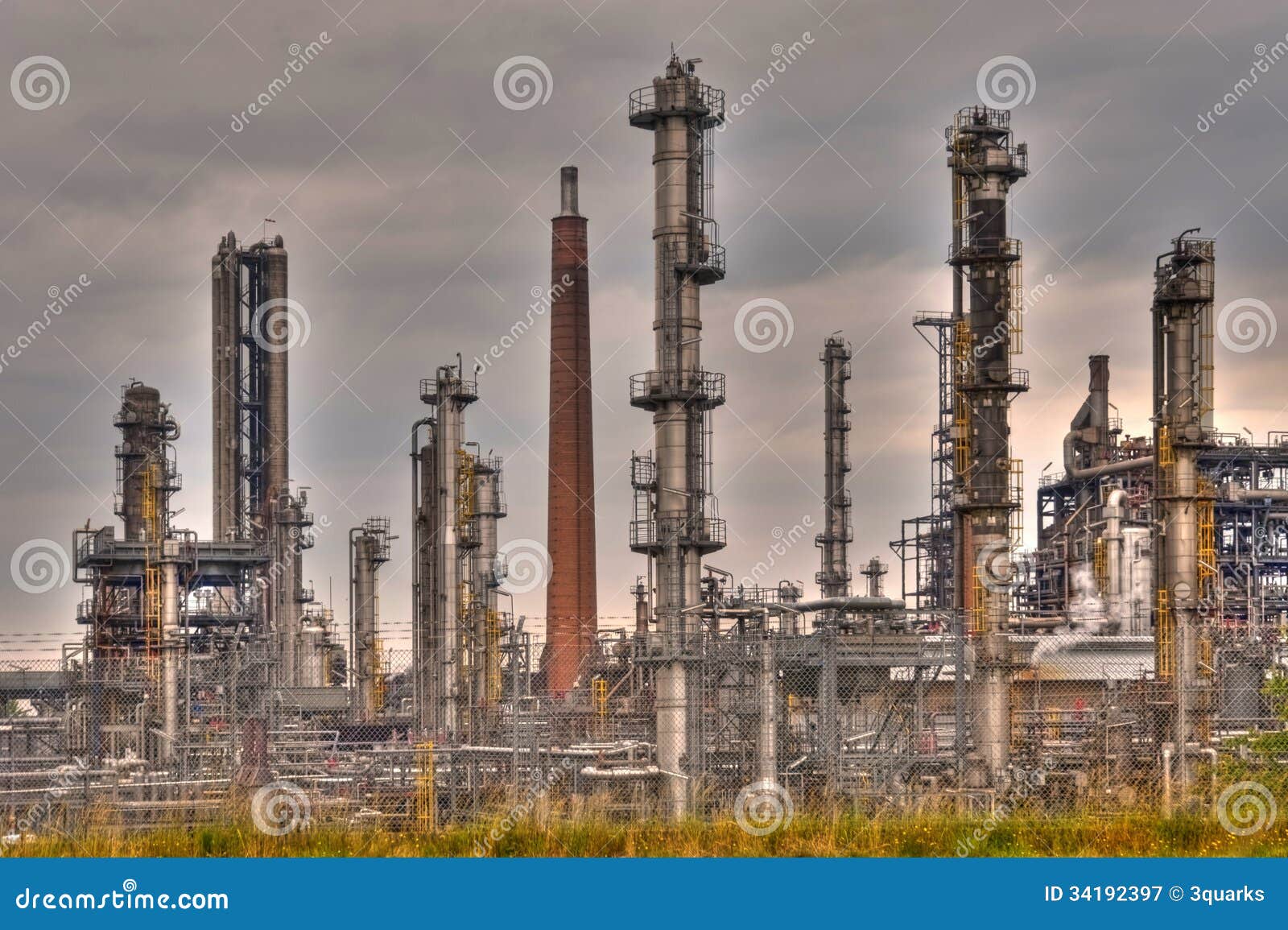 Refinery stock image. Image of industry, hdri, petrol - 34192397