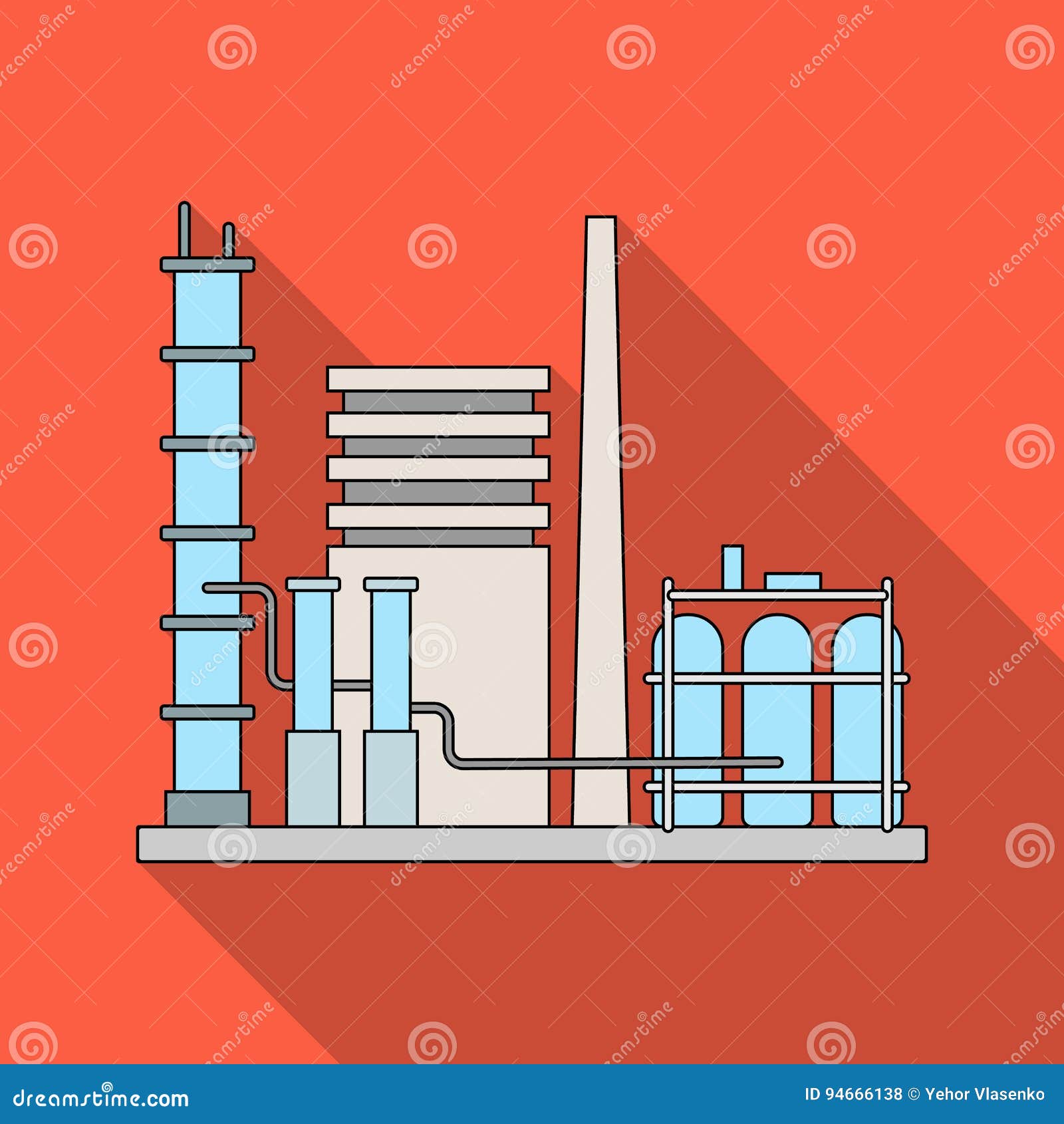 Refinery.Oil Single Icon in Flat Style Vector Symbol Stock Illustration ...