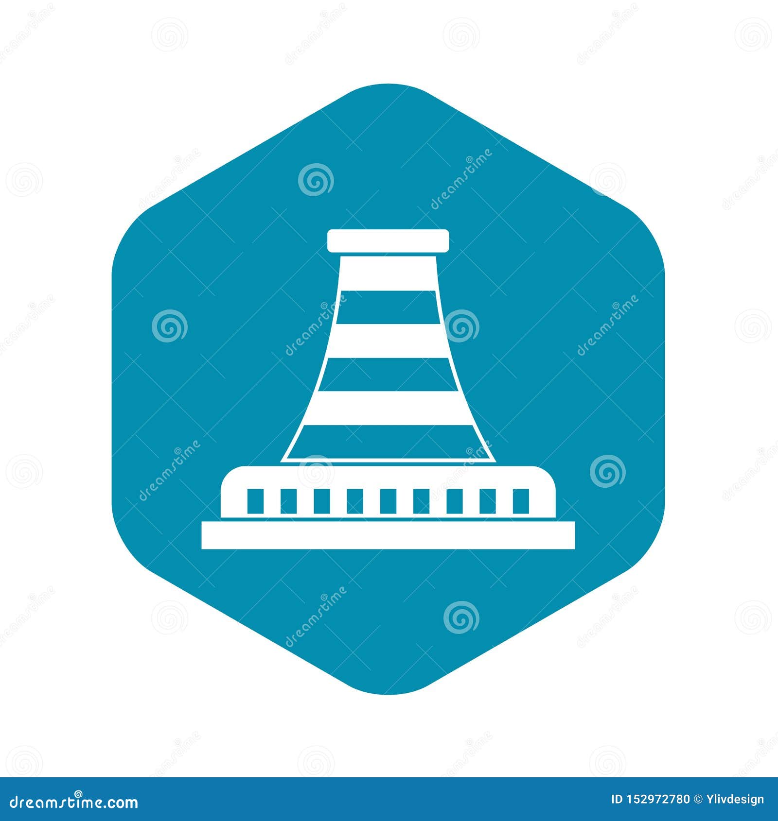Refinery with Pipe Icon, Simple Style Stock Vector - Illustration of ...