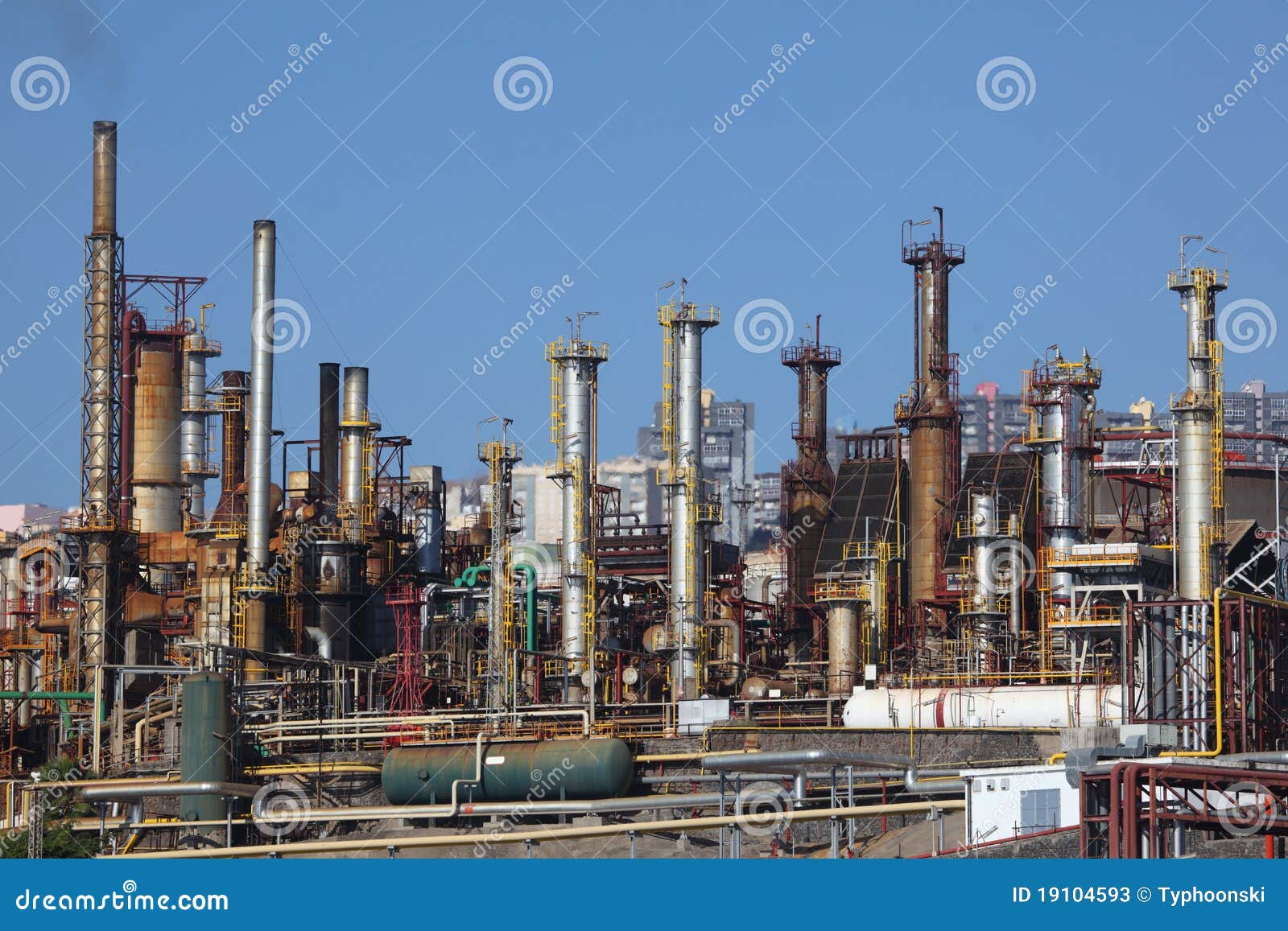 Refinery plant stock image. Image of energy, tower, factory - 19104593