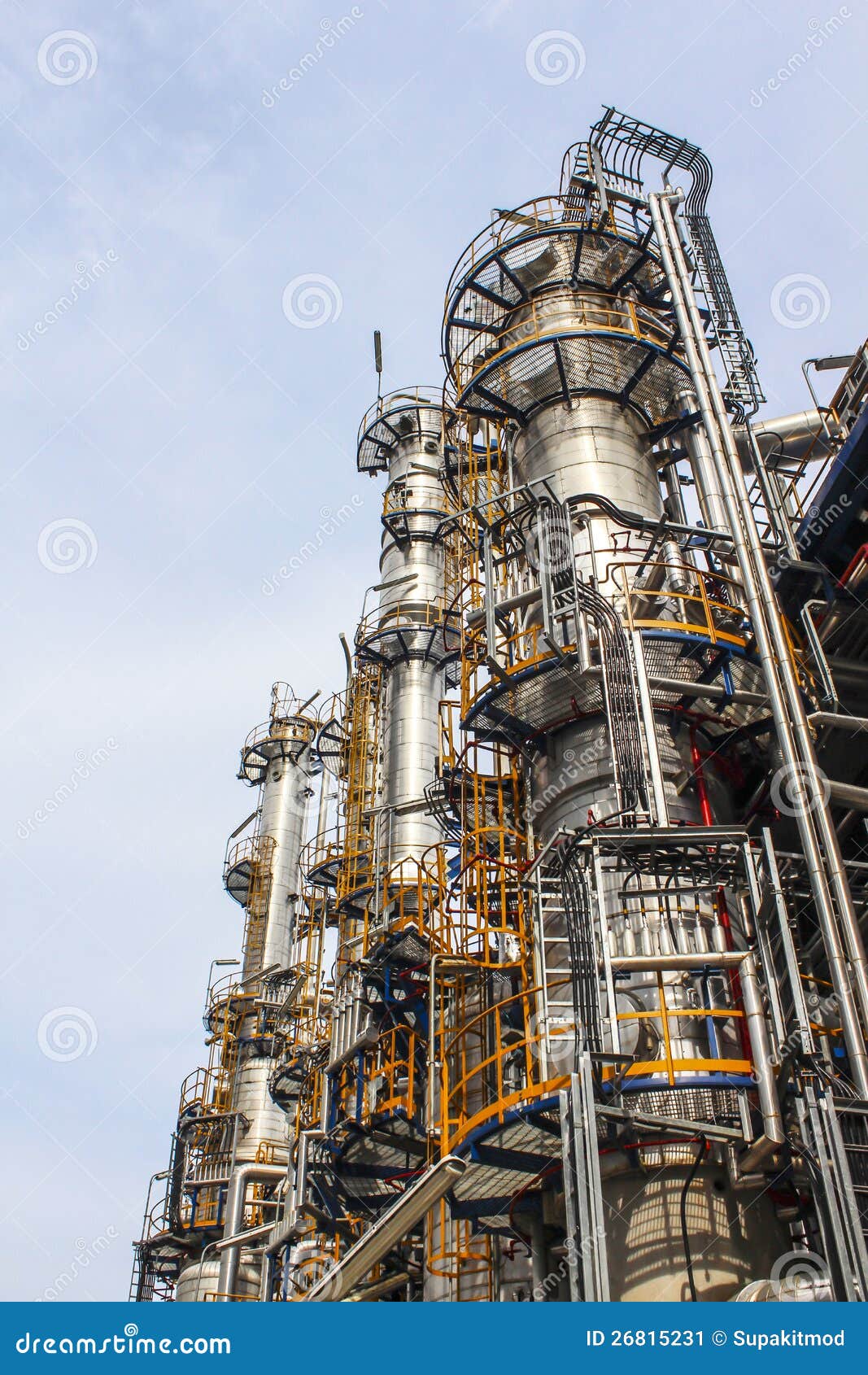Refinery tower stock image. Image of building, energy - 26815231