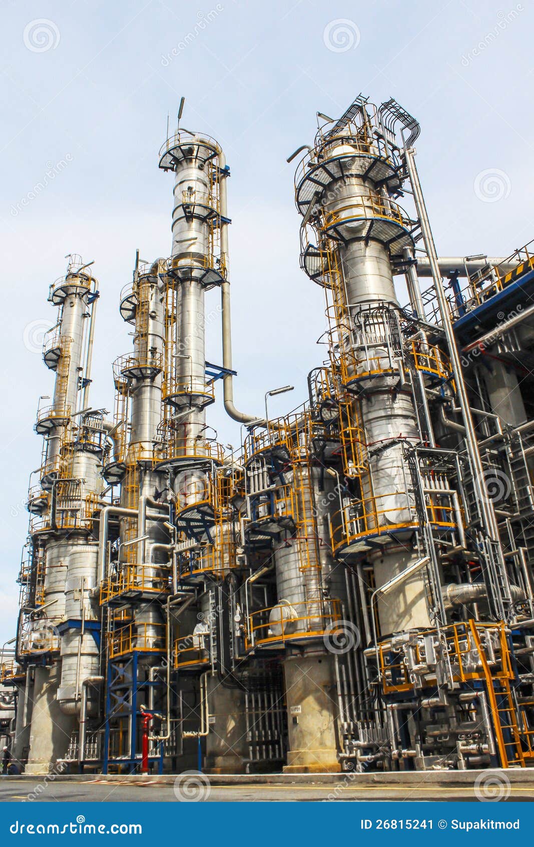 Refinery tower stock image. Image of structure, metal - 26815241