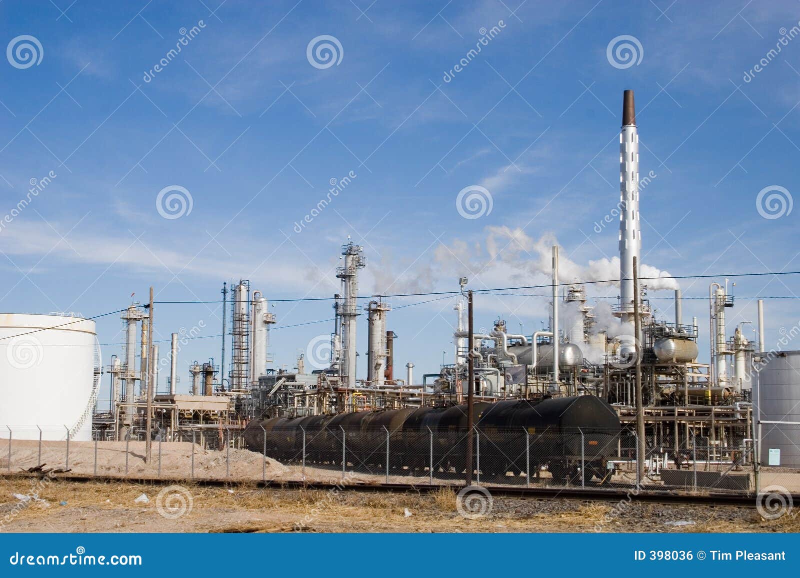 Refinery tower 3 stock photo. Image of vent, tank, petrol - 398036