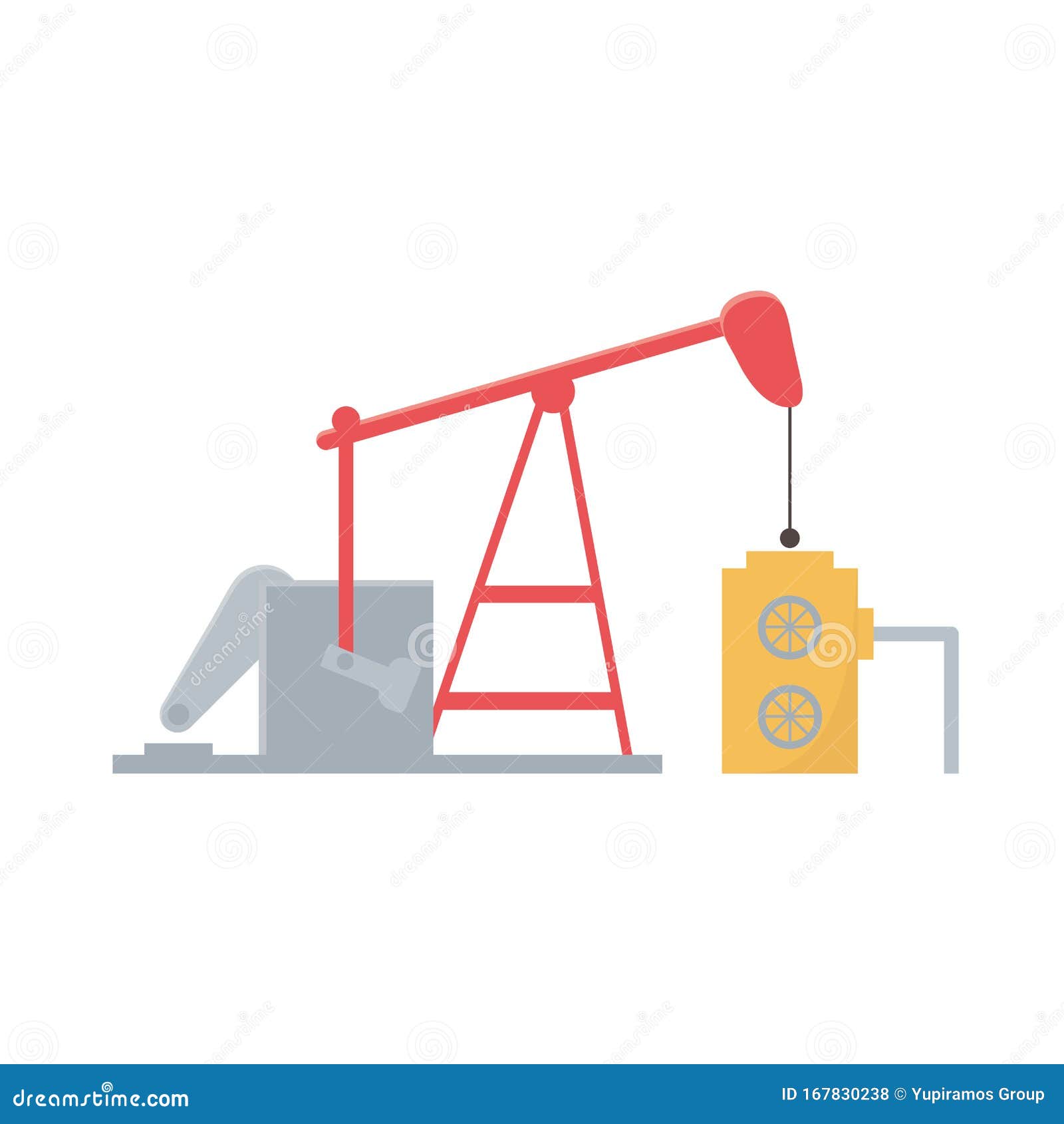 Fracking Refinery Tower Structure Industry Cartoon Vector ...