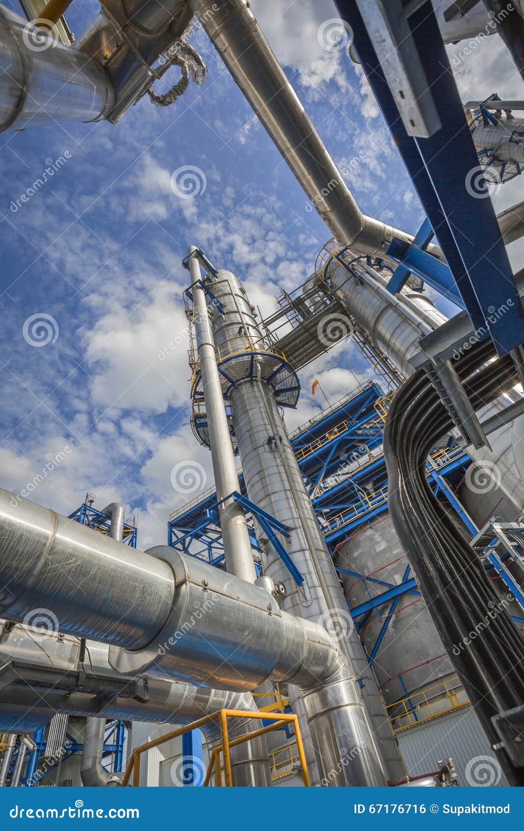 Refinery tower stock photo. Image of factory, tube, repair - 67176716
