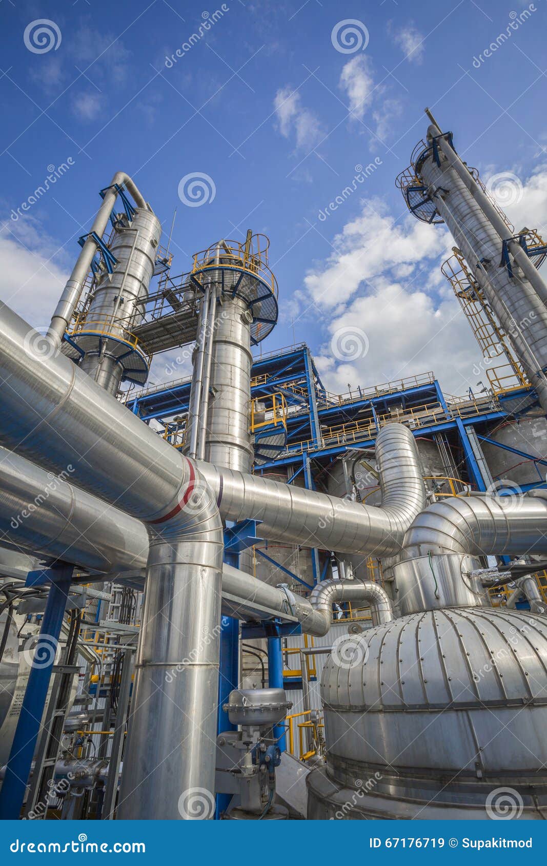 Refinery tower stock image. Image of production, station - 67176719