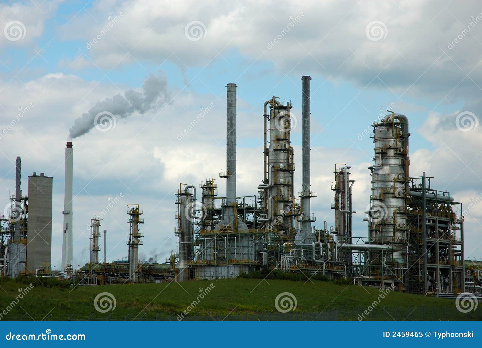 Refinery Towers stock image. Image of industrial, metal - 2459465