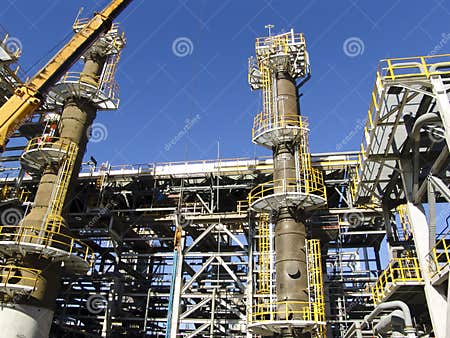 Refinery Under Construction Stock Photo - Image of energy, dioxine ...